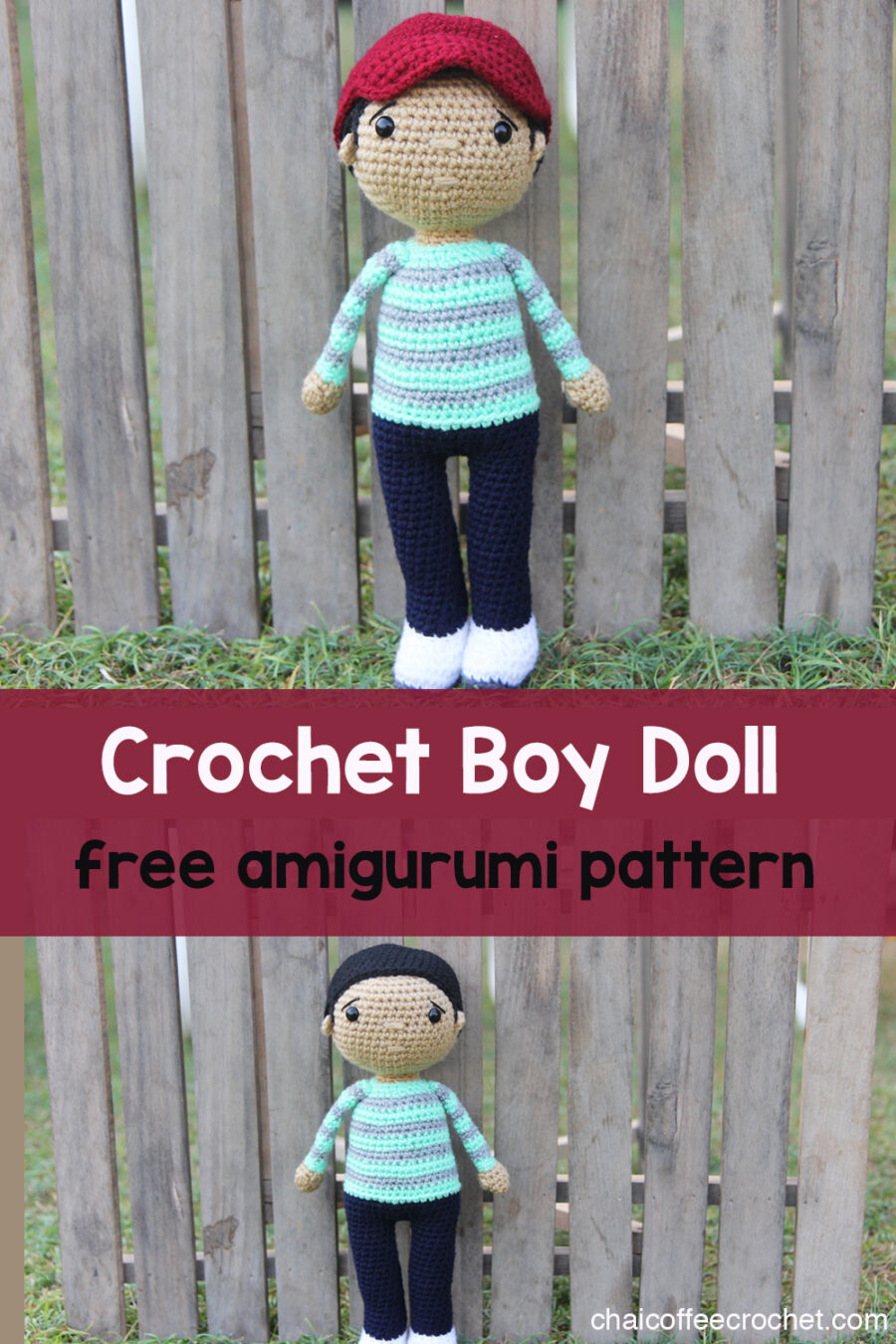 Crochet Boy Doll with Baseball Cap: Free Pattern