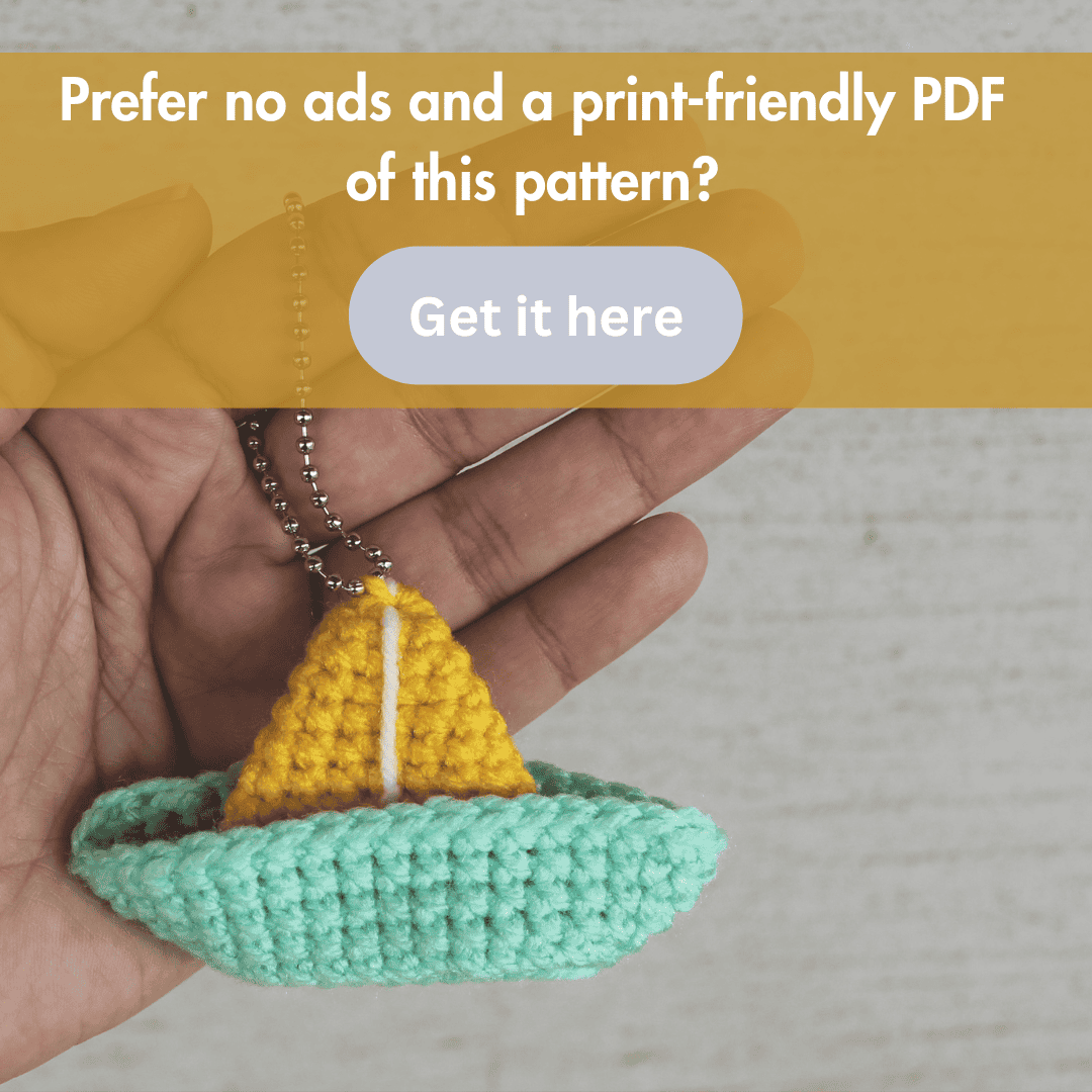No Sew Crochet Boat (Free Pattern)